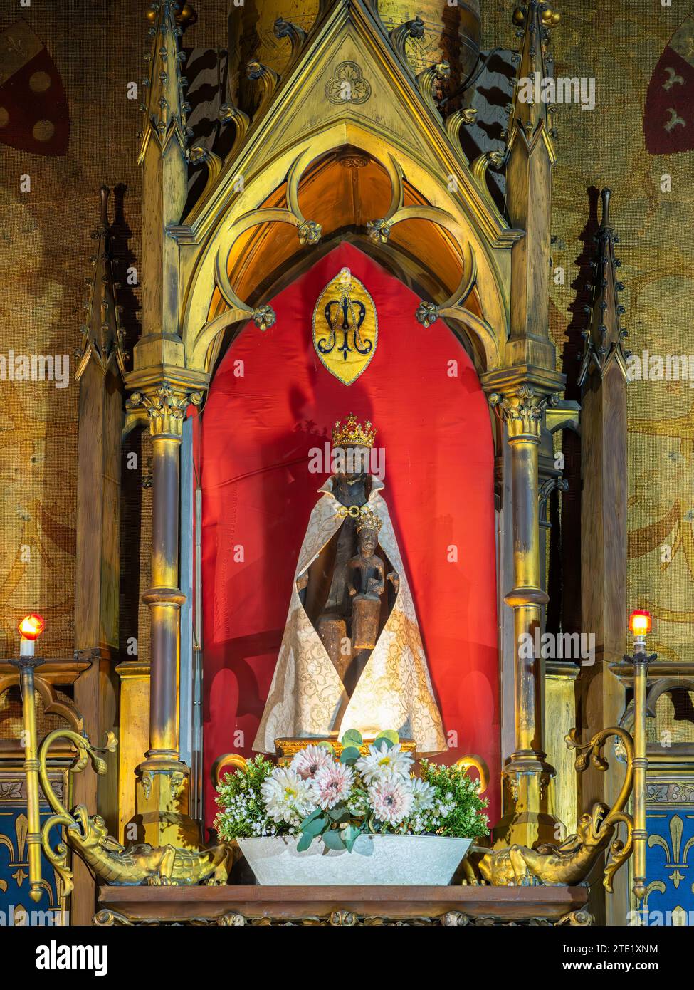 Rocamadour, France - October 13, 2023: Statue of black Madonna - holy ...