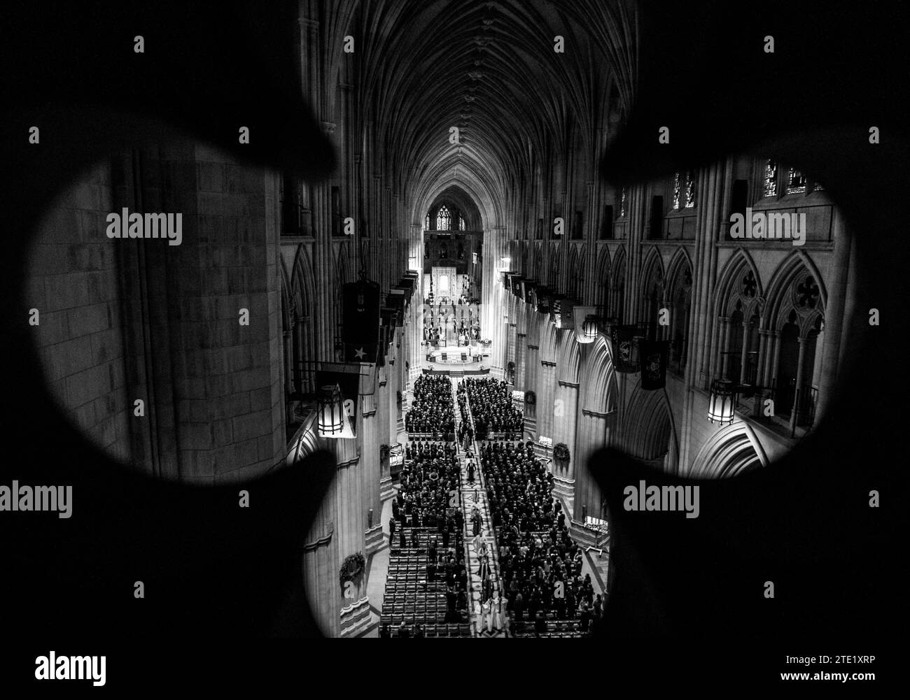 Washington national cathedral in Black and White Stock Photos & Images ...
