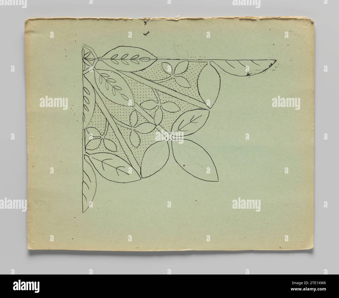 Kant pattern for a rug of bobbin with golden rain branches and flowers ...