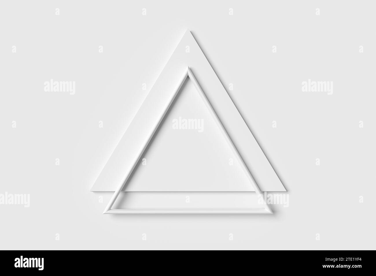 Minimalistic triangles with white background. Mockup template for ...