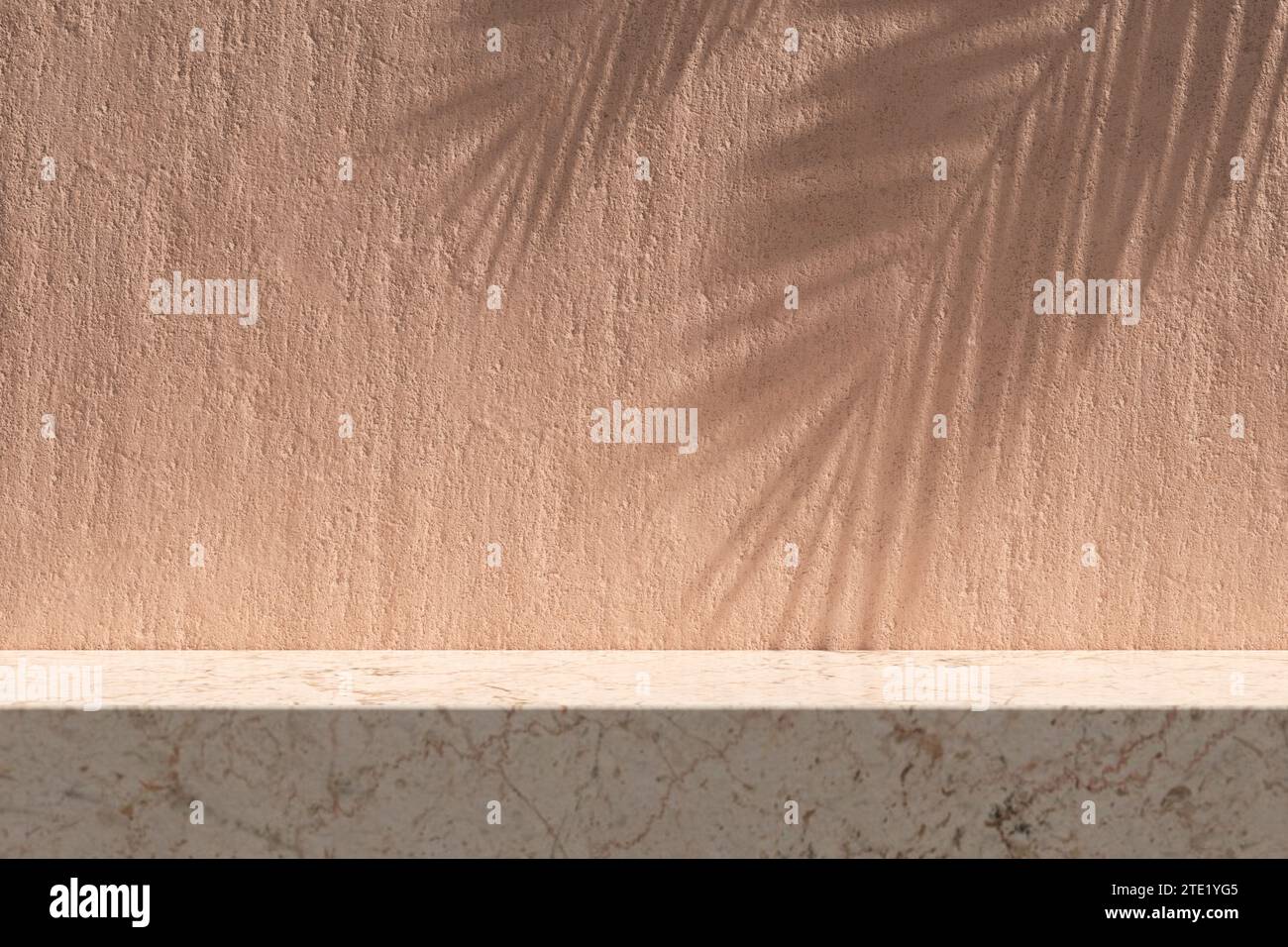 Light pink colored marble rectangle table podium or showcase with ...