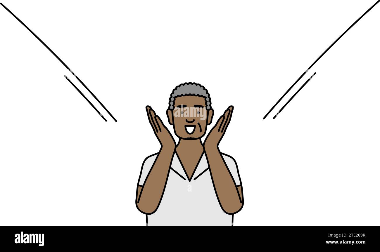 Hand over mouth african Stock Vector Images - Alamy