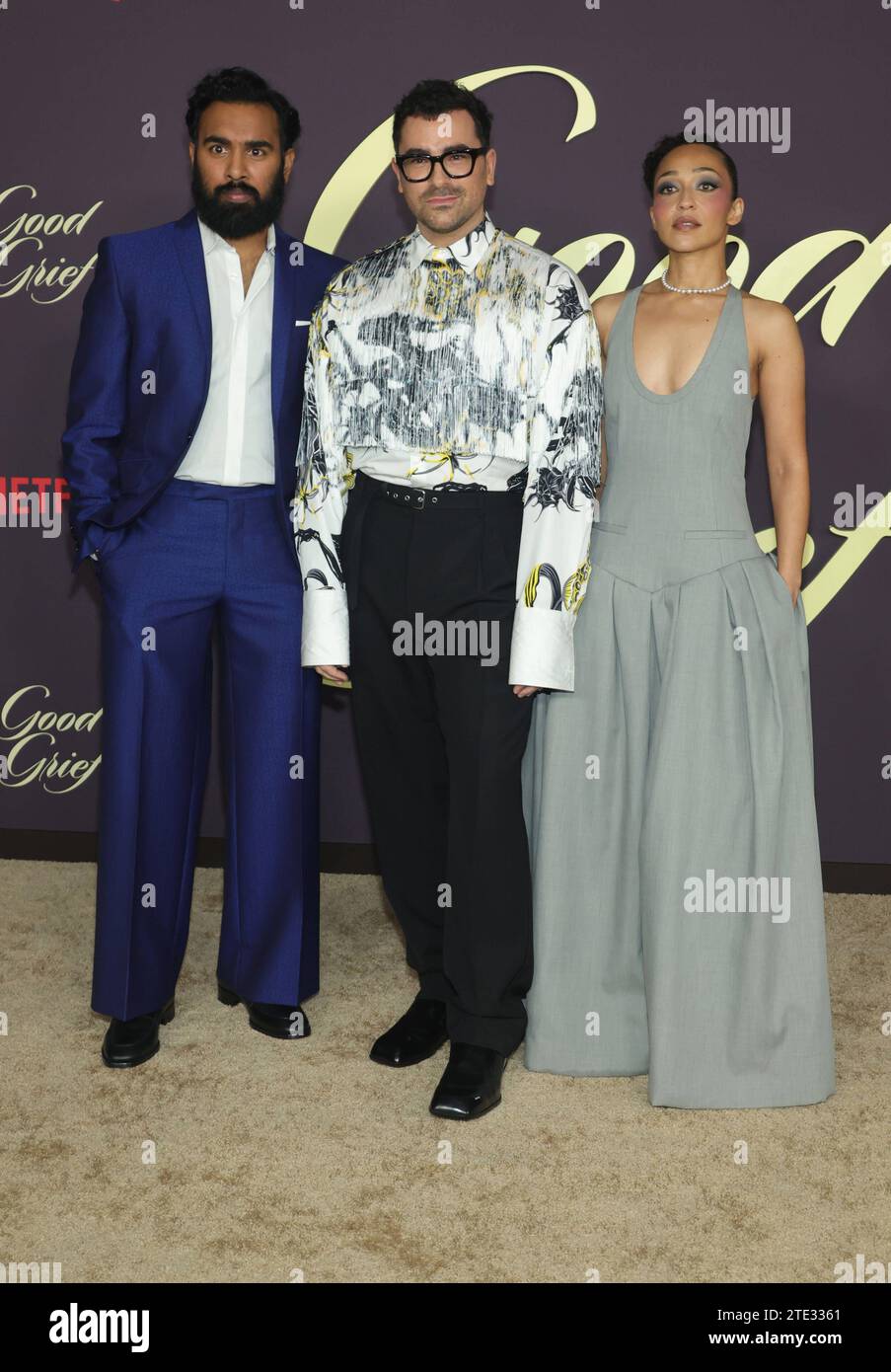 LOS ANGELES, CA - DECEMBER 19: Himesh Patel, Daniel Levy, Ruth Negga at ...