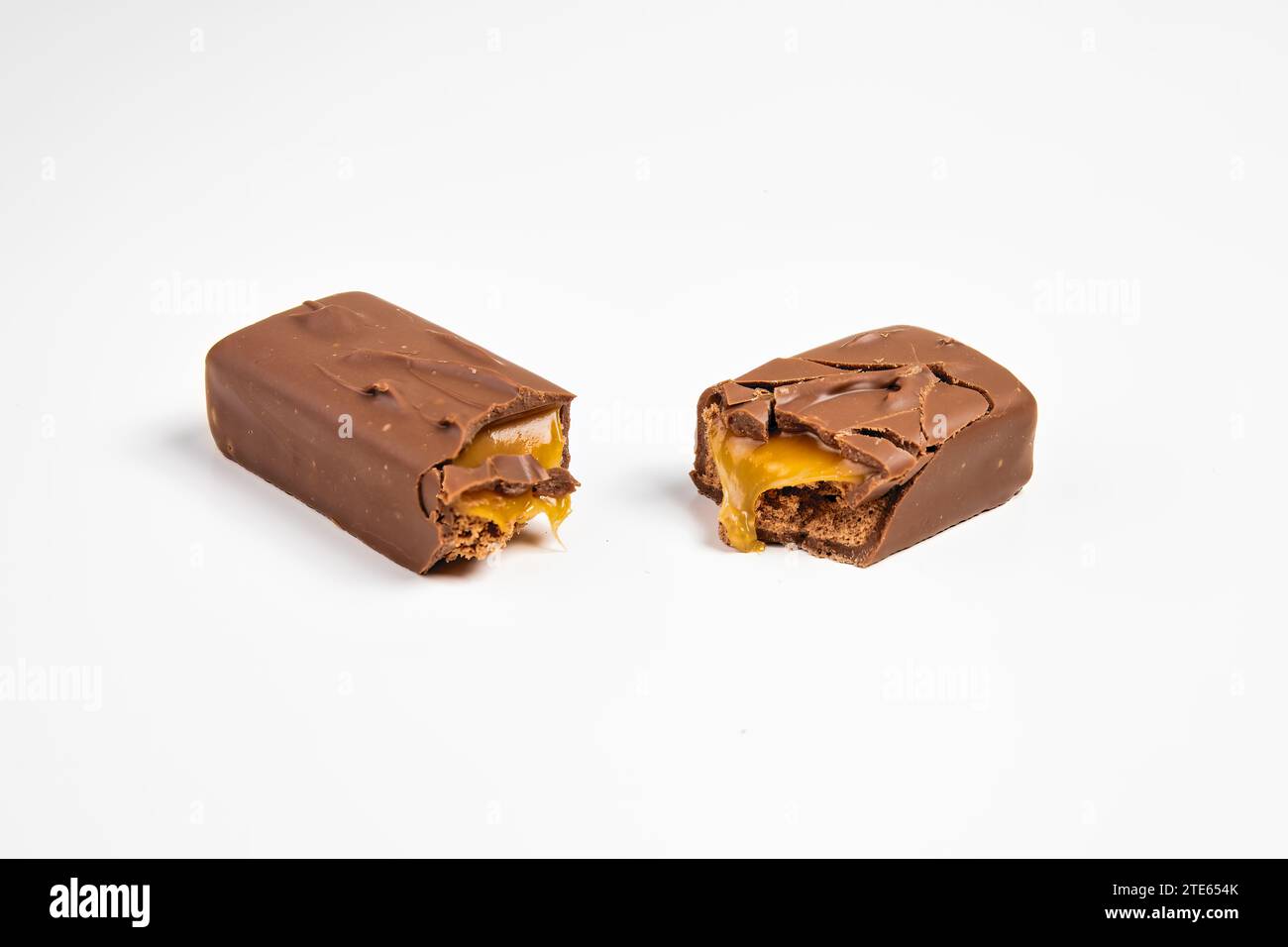 Closeup of chocolate bar isolated on white background Stock Photo - Alamy