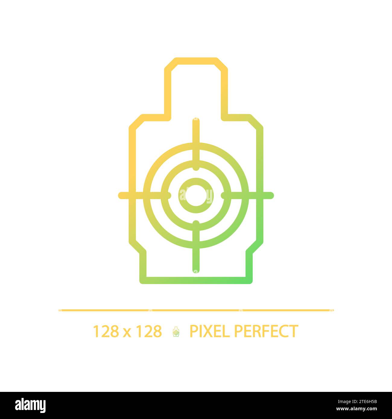 2D thin line pixel perfect gradient shooting range icon Stock Vector Image & Art - Alamy