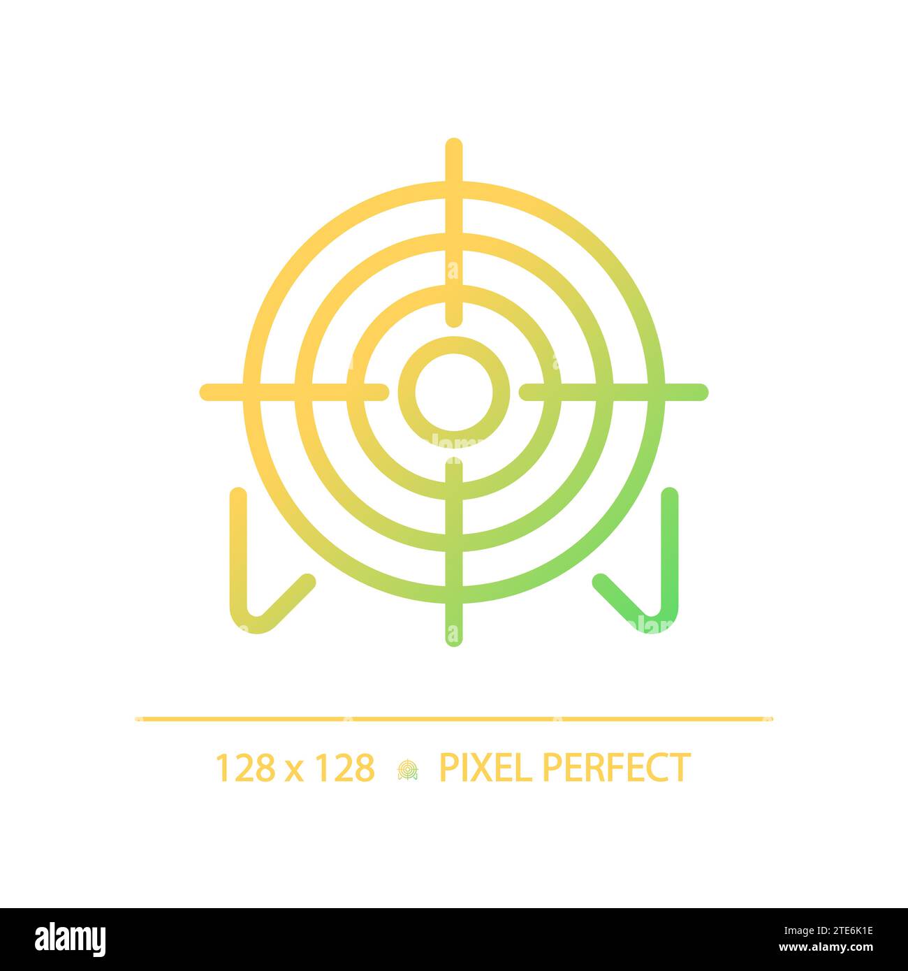 2D thin line pixel perfect simple gradient target icon Stock Vector Image & Art - Alamy