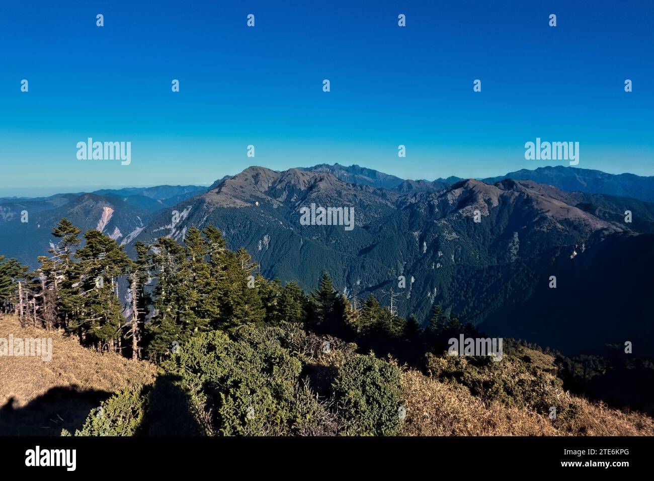 View of Mount Jade (Yushan) from the Jiaming Lake Trail, Taitung ...