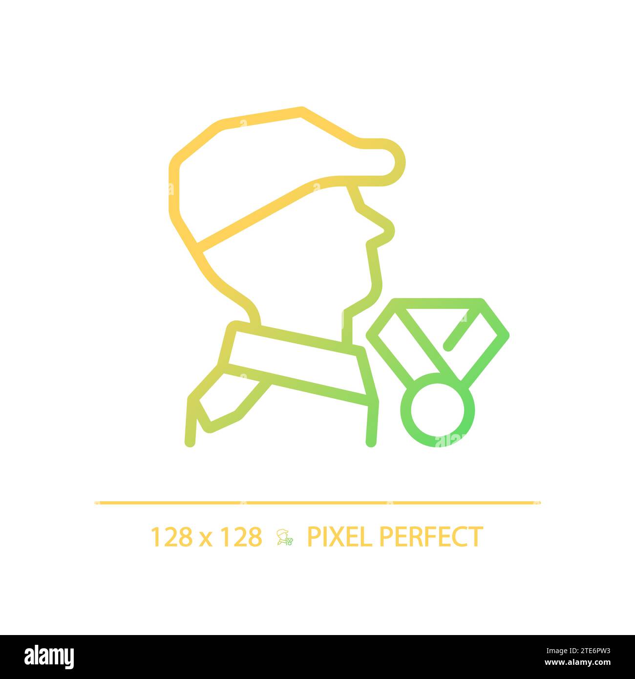 2D thin line pixel perfect simple gradient veterans war icon Stock ... 2D thin line pixel perfect simple gradient veterans war icon Stock ...