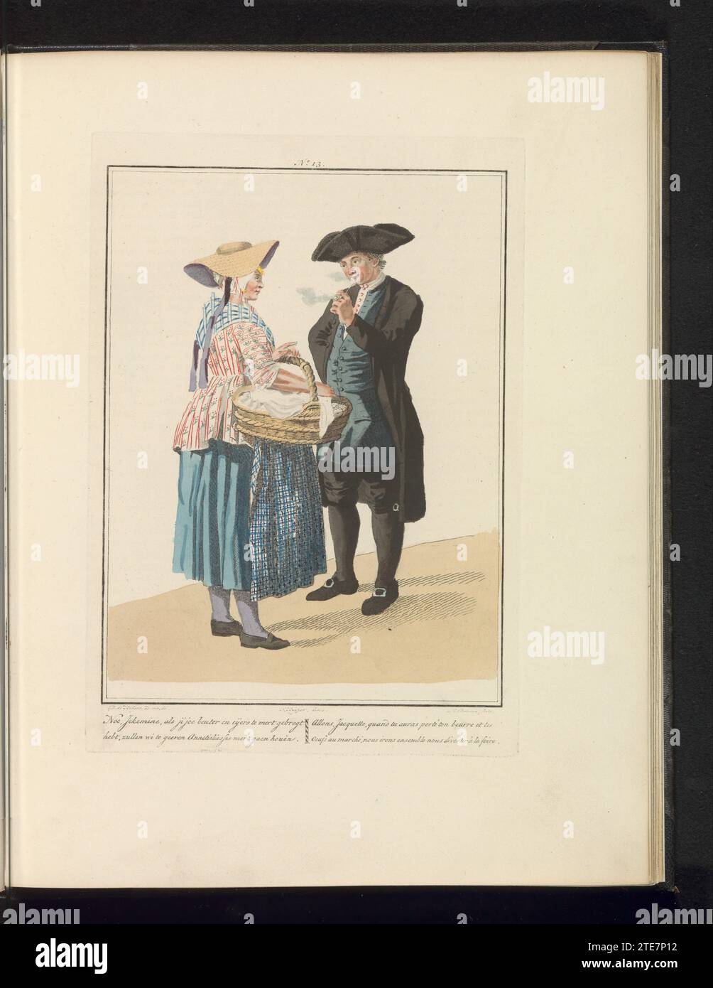 Man and wife Van Walcheren, Ludwig Gottlieb Portman, After Daniël de ...