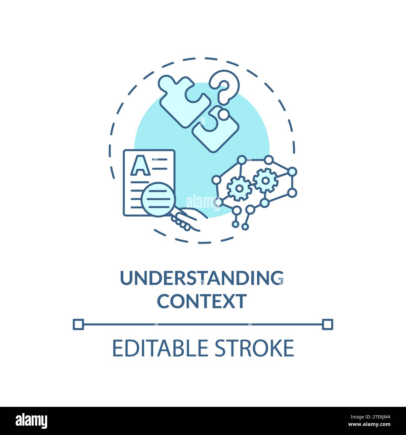 Thin line simple blue understanding context icon concept Stock Vector ... Thin line simple blue understanding context icon concept Stock Vector ...