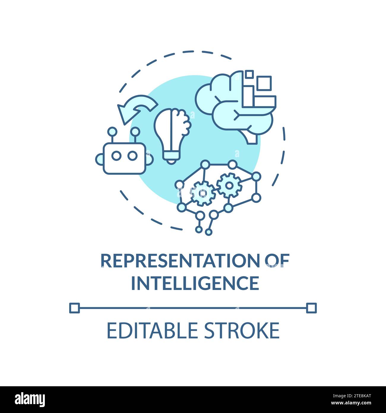 Thin line representation of intelligence icon concept Stock Vector Image & Art - Alamy