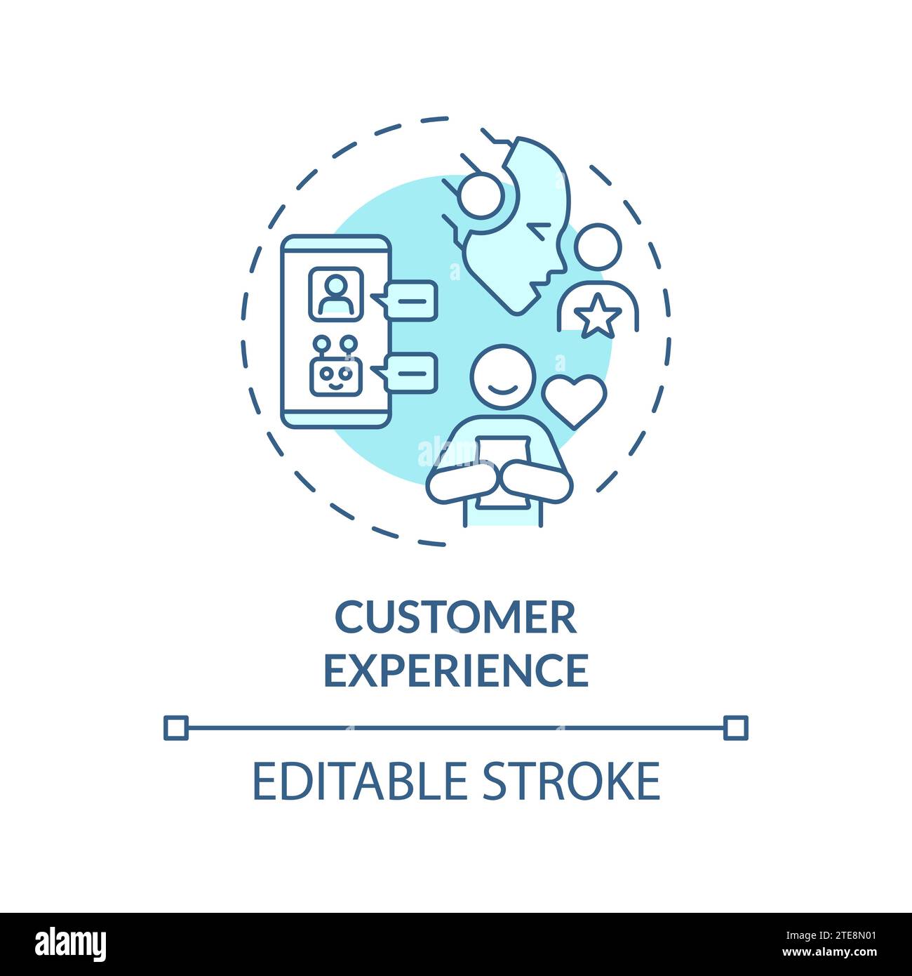 Thin line simple blue customer experience icon concept Stock Vector ... Thin line simple blue customer experience icon concept Stock Vector ...