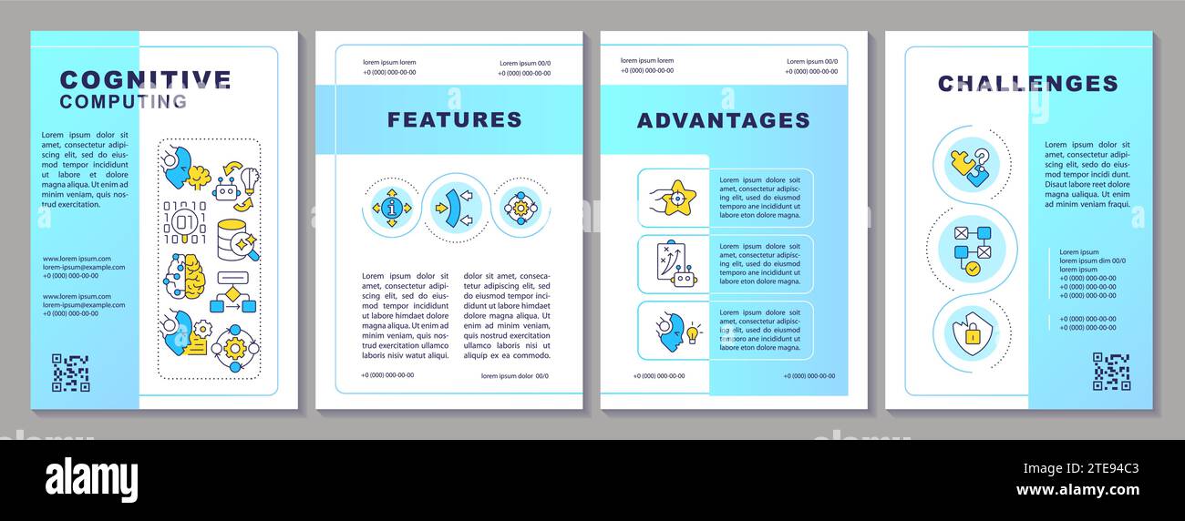 2D creative brochure with cognitive computing line icons Stock Vector ... 2D creative brochure with cognitive computing line icons Stock Vector ...