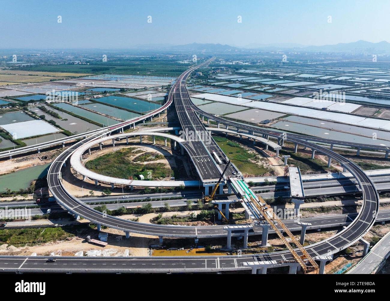Beijing, China. 8th Dec, 2023. This aerial photo taken on Dec. 8, 2023 shows an interchange of ...