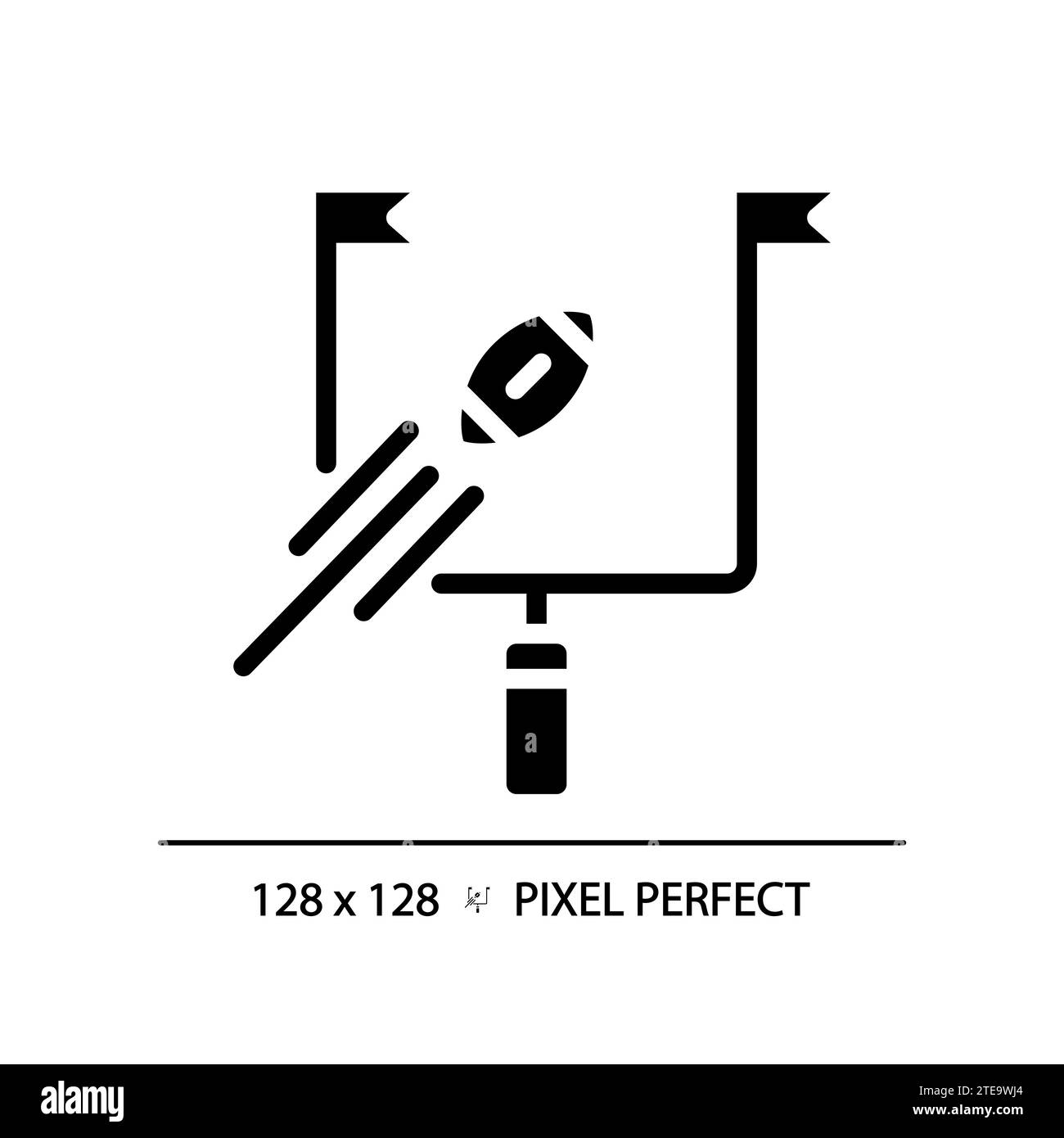 Goal post black glyph icon Stock Vector Image & Art - Alamy