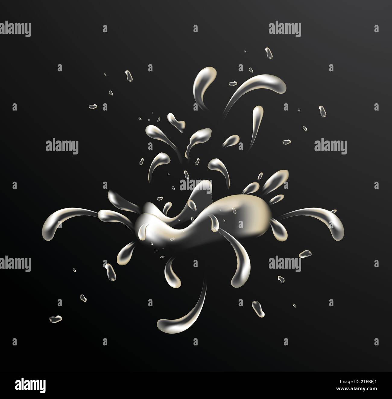 Milk splash and reflection Stock Vector Images - Alamy