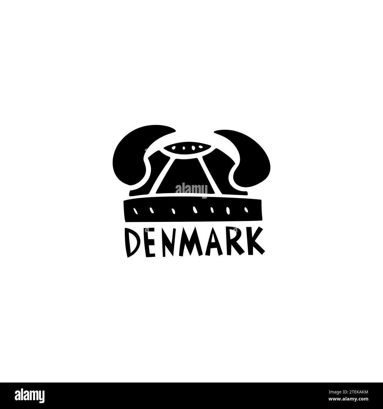 Vector Hand Drawn Denmark Label. Travel Skandinavian Illustration. Hand ...