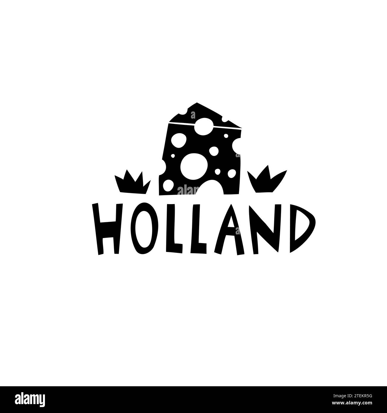 Vector Hand Drawn Netherlands Label. Travel Europe Illustration. Hand ...