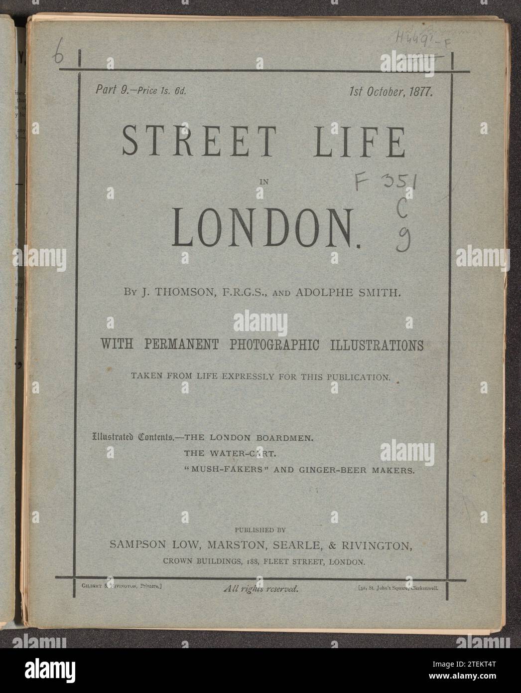 Street Life in London, Part 9, 1877 London paper printing / etching ...