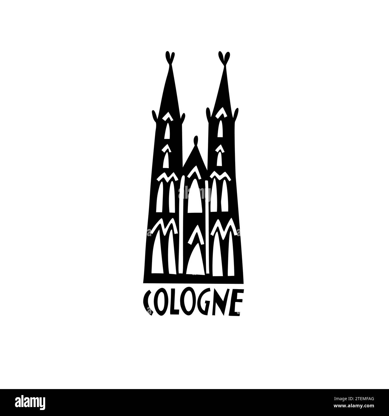 Vector Hand Drawn Germany Label. Travel Europe Illustration. Hand ...