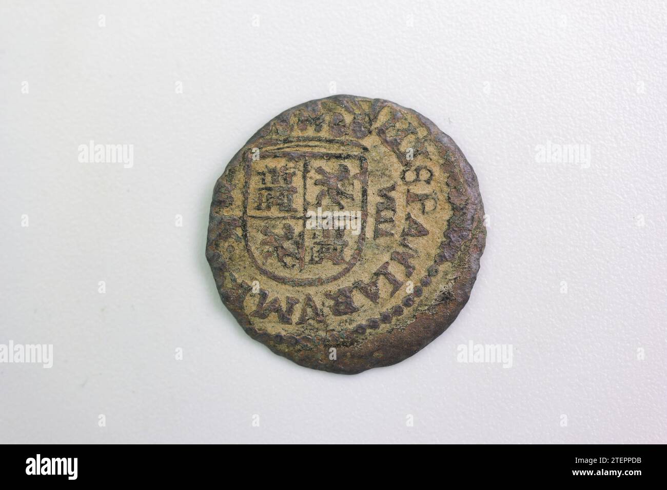 old coin on white background with background cutout historical metal ...