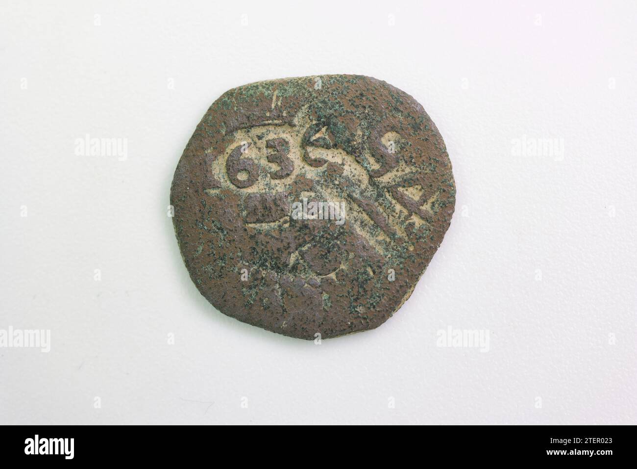 old coin on white background with background cutout historical metal ...