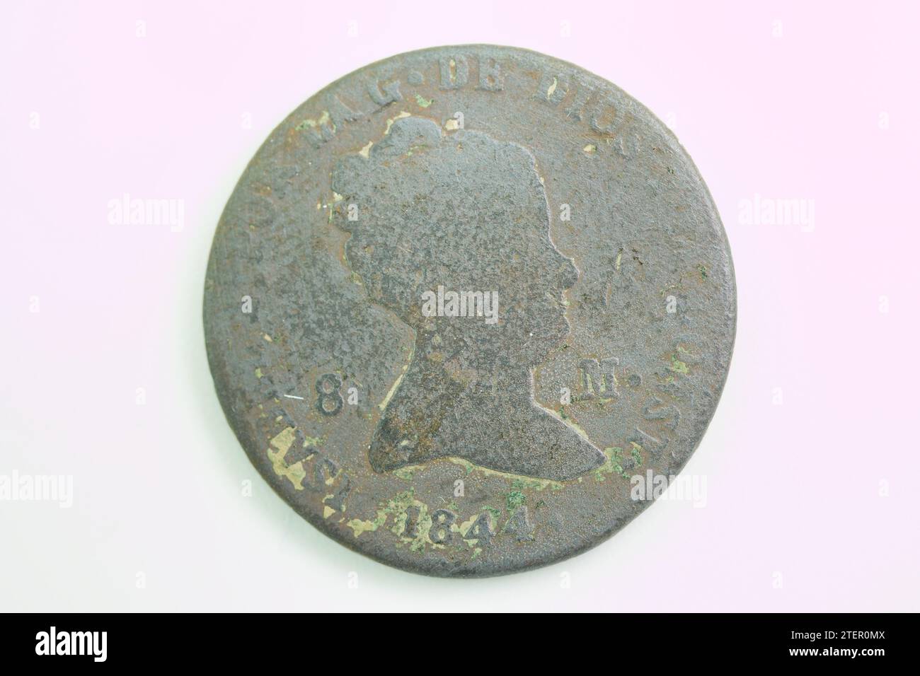 old coin on white background with background cutout historical metal ...