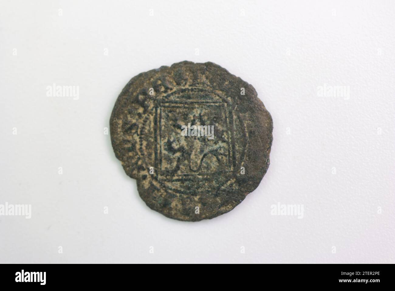 old coin on white background with background cutout historical metal ...