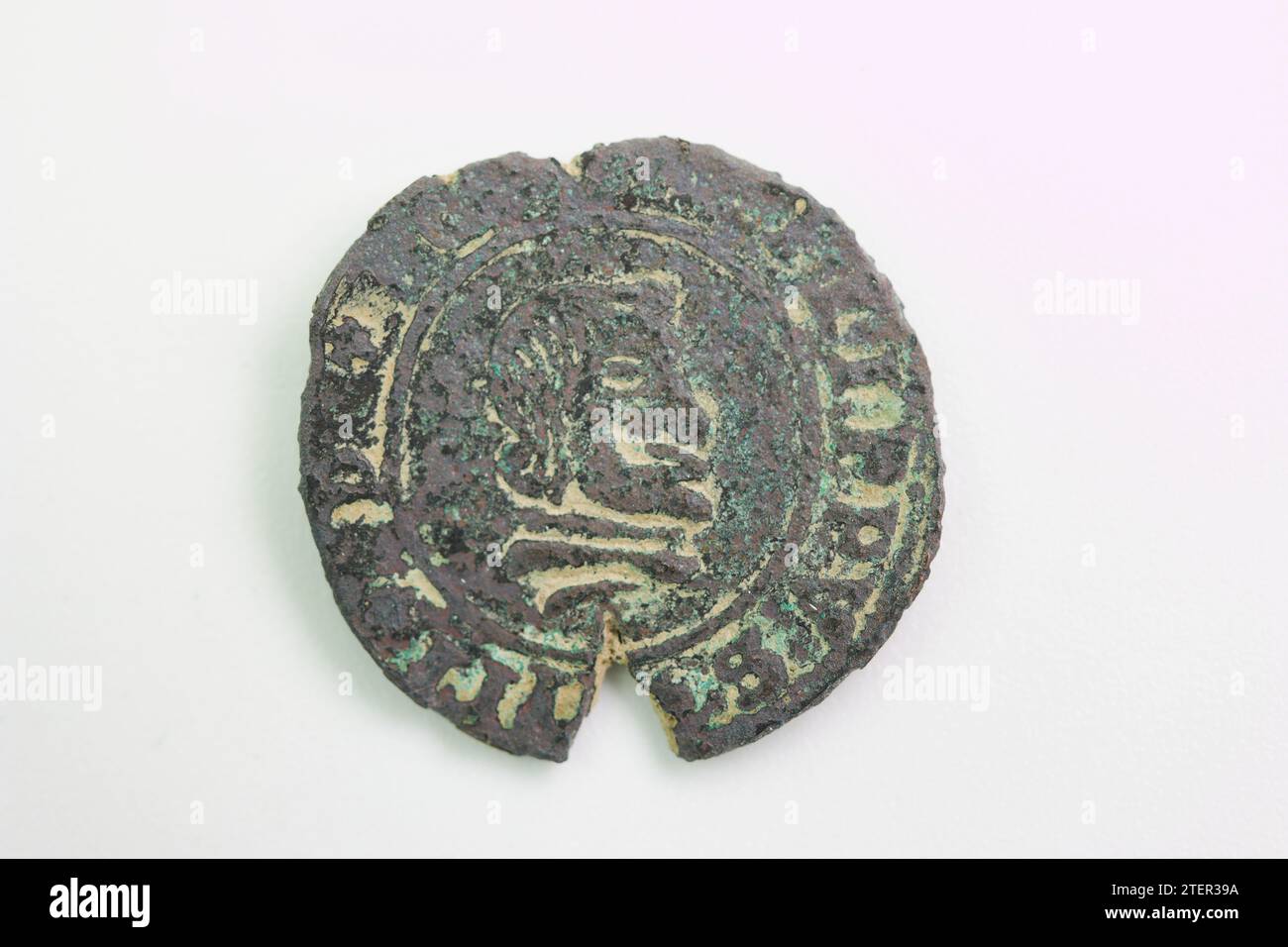 old coin on white background with background cutout historical metal ...
