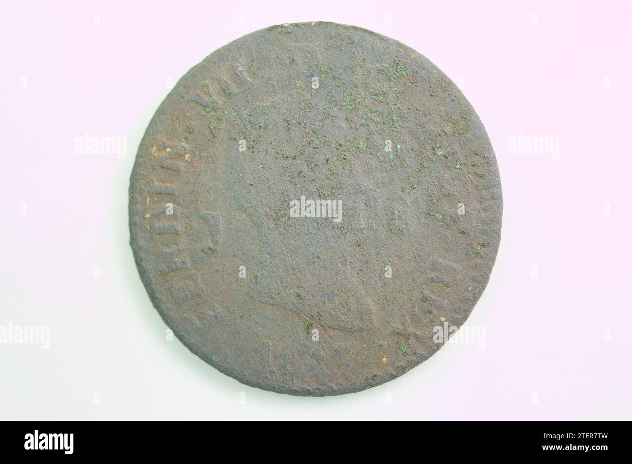old coin on white background with background cutout historical metal ...