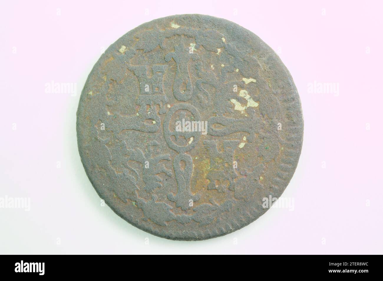 old coin on white background with background cutout historical metal ...