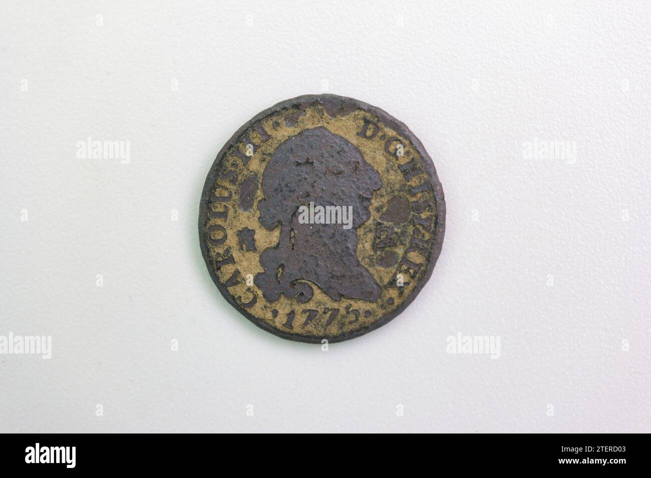 old coin on white background with background cutout historical metal ...