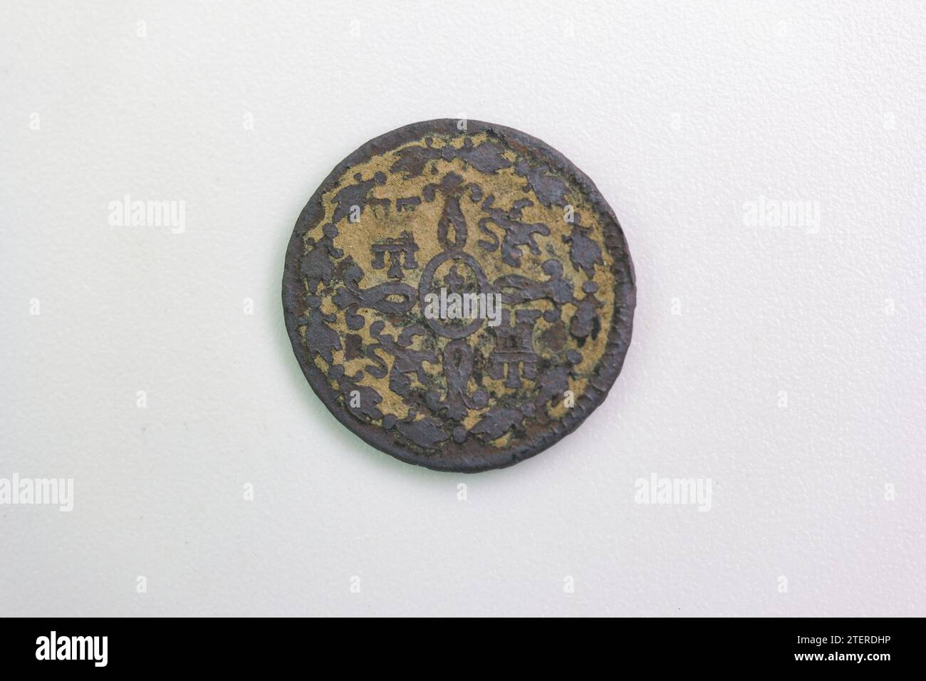 old coin on white background with background cutout historical metal ...