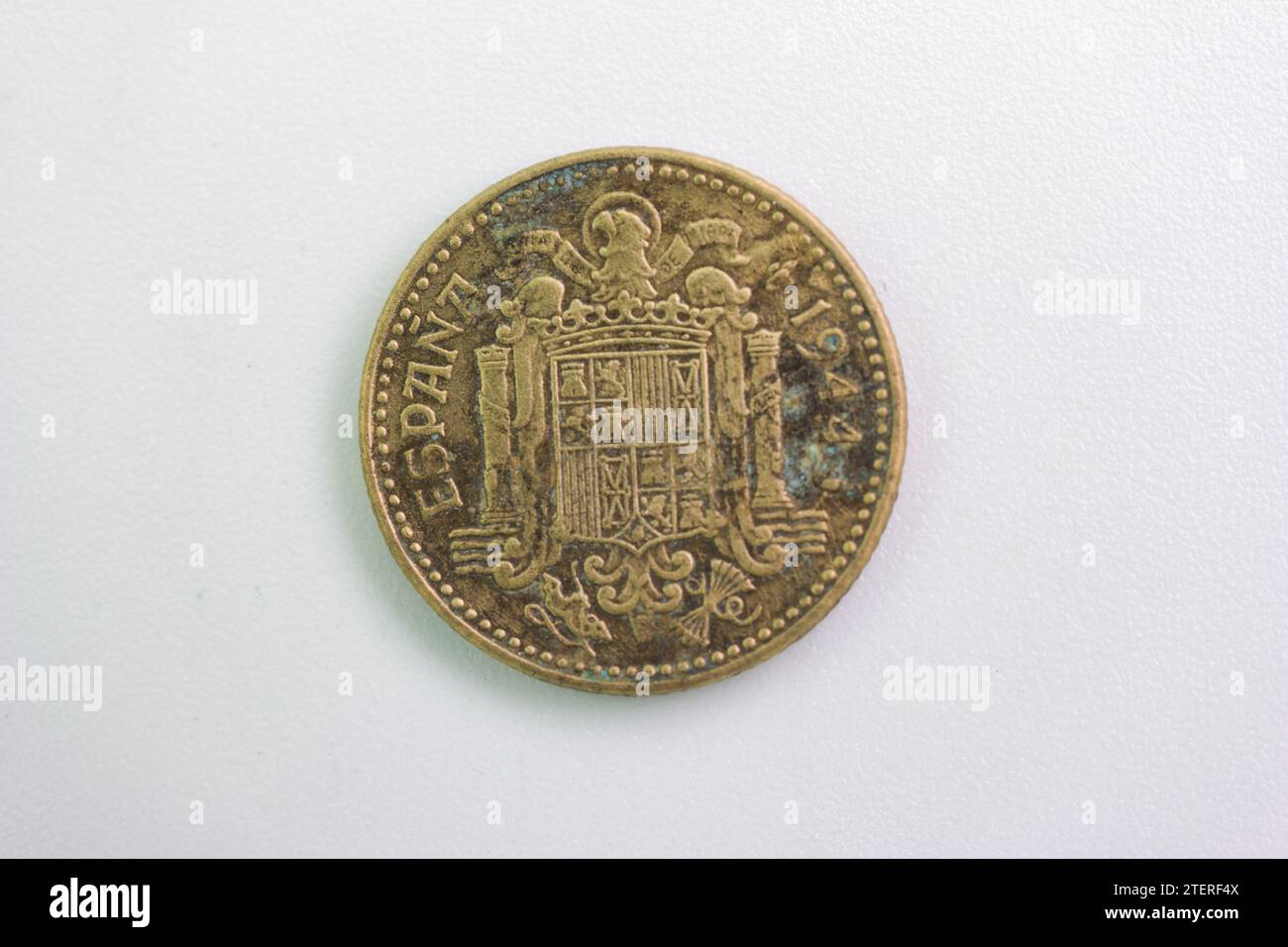 old coin on white background with background cutout historical metal ...