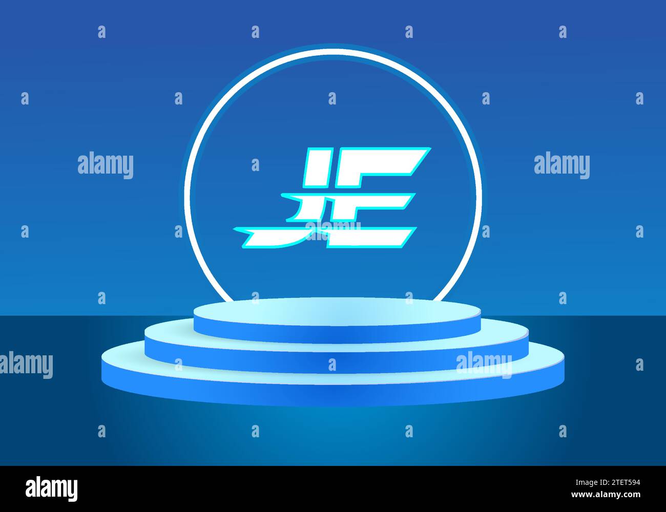 Letter JE blue logo sign. Vector logo design for business Stock Vector ...