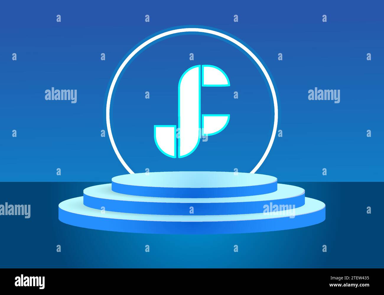 Letter JC blue logo sign. Vector logo design for business Stock Vector ...
