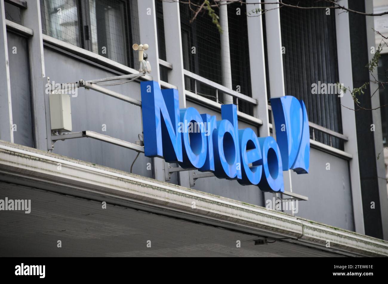 Copenhagen, Denmark /20 December 2023/Nordea bank' branch in danish ...