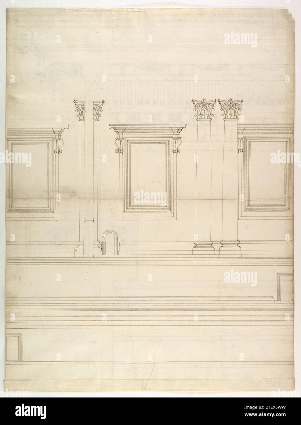 St. Peter's, drum, exterior, elevation (recto) St. Peter's, tribune ...