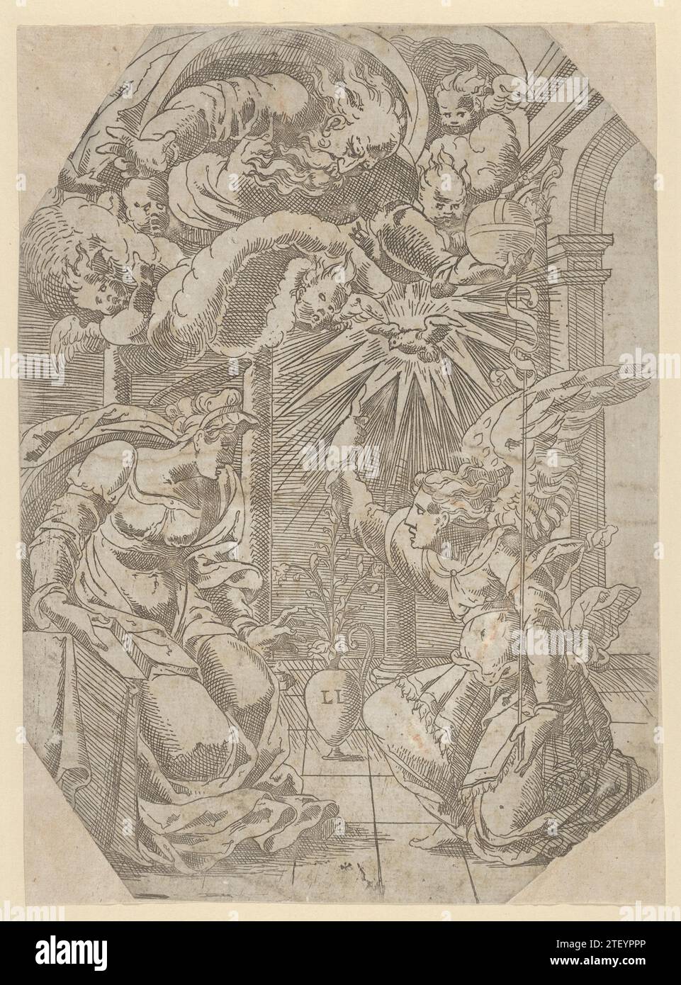 The Annunciation 1937 by Leonard Limosin Stock Photo - Alamy