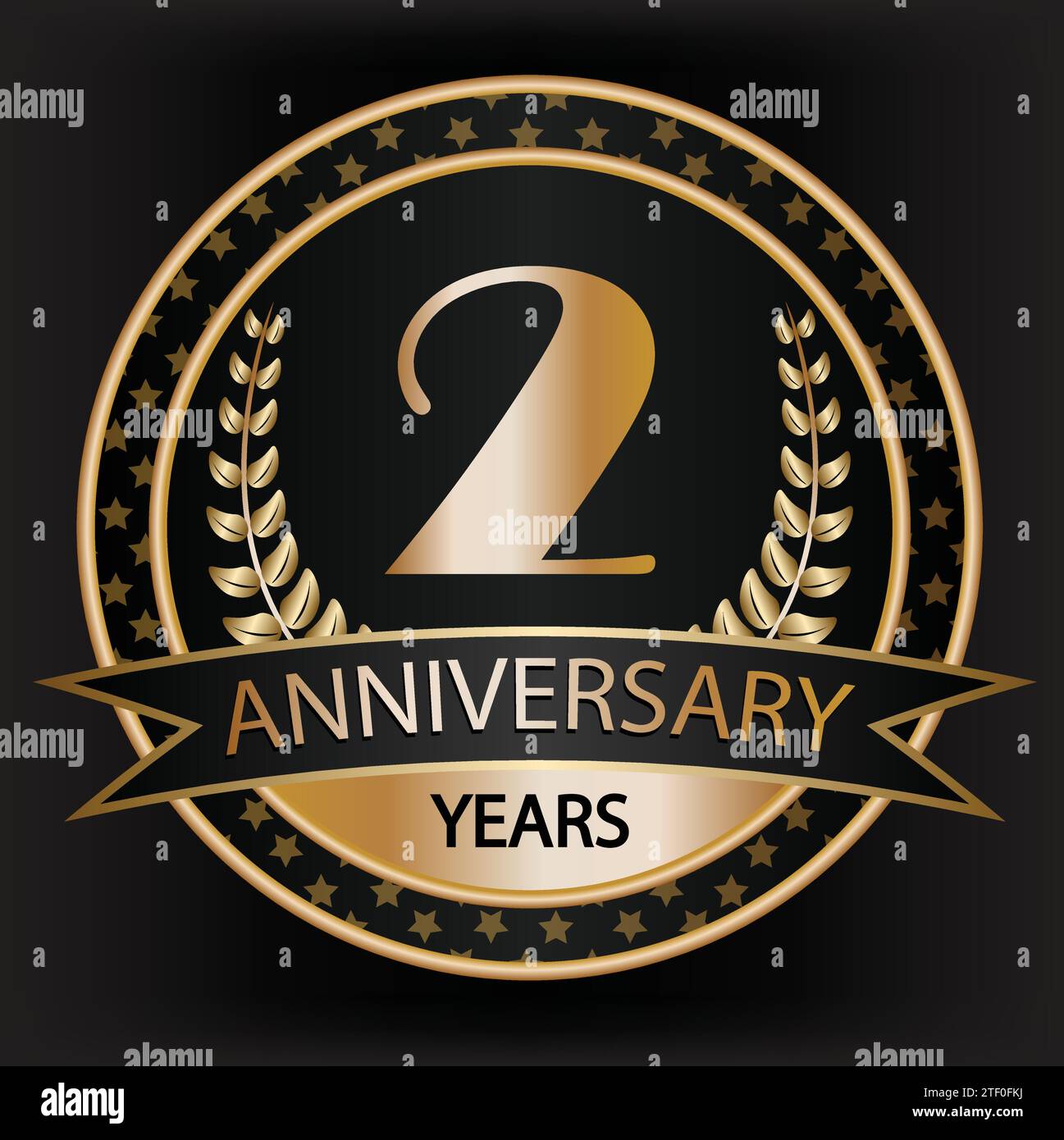 2th anniversary distinctive stamp Stock Vector Image & Art - Alamy