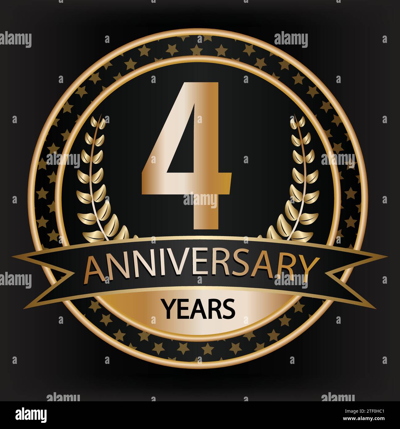4th anniversary distinctive stamp Stock Vector Image & Art - Alamy