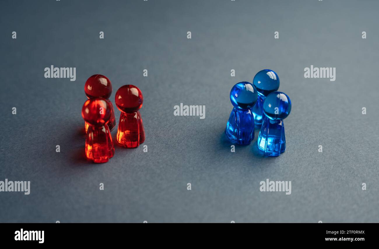 Confrontation between two teams. Rivalry between two groups and leaders ... Confrontation between two teams. Rivalry between two groups and leaders ...