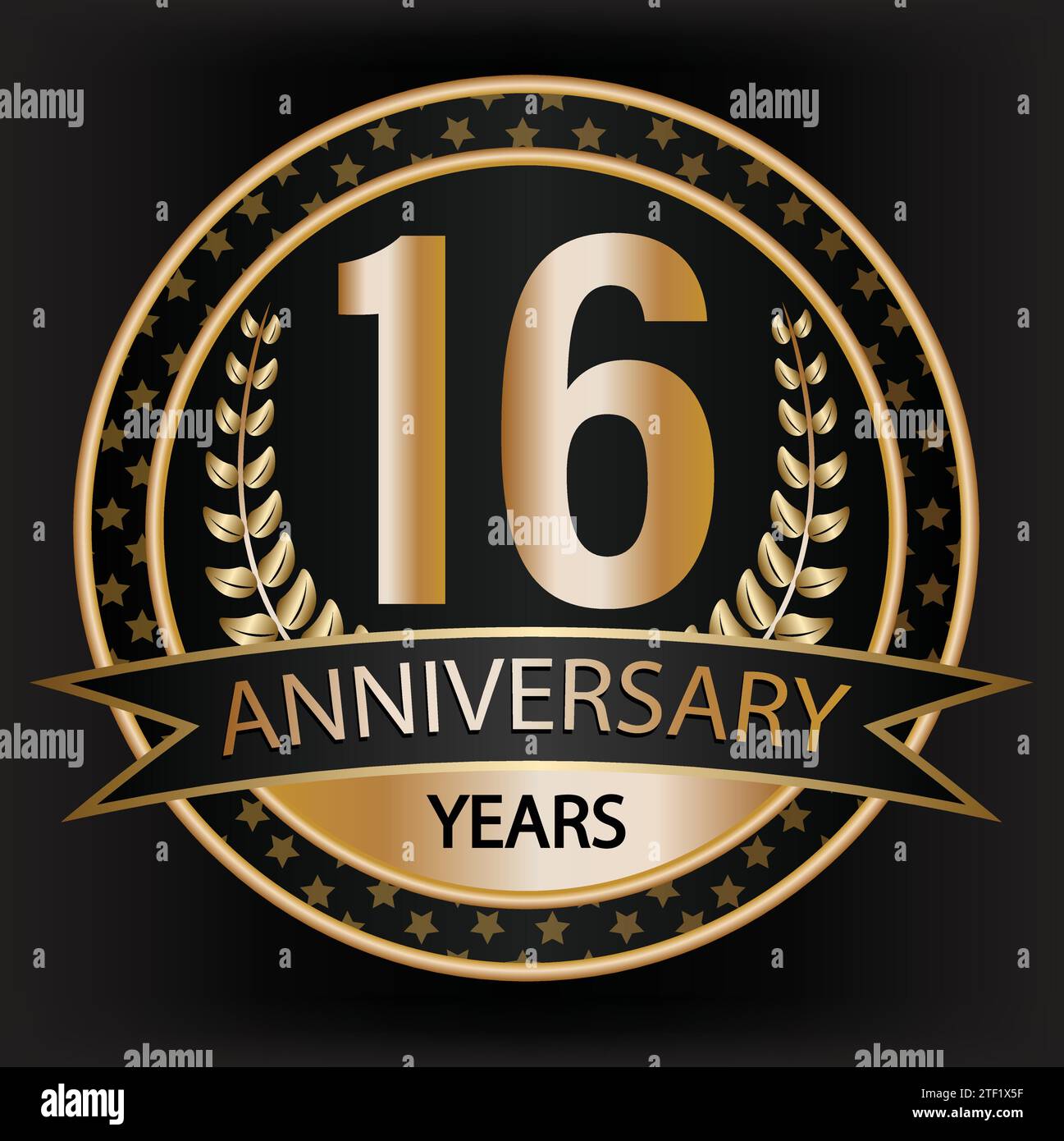 16 th anniversary distinctive stamp Stock Vector Image & Art - Alamy