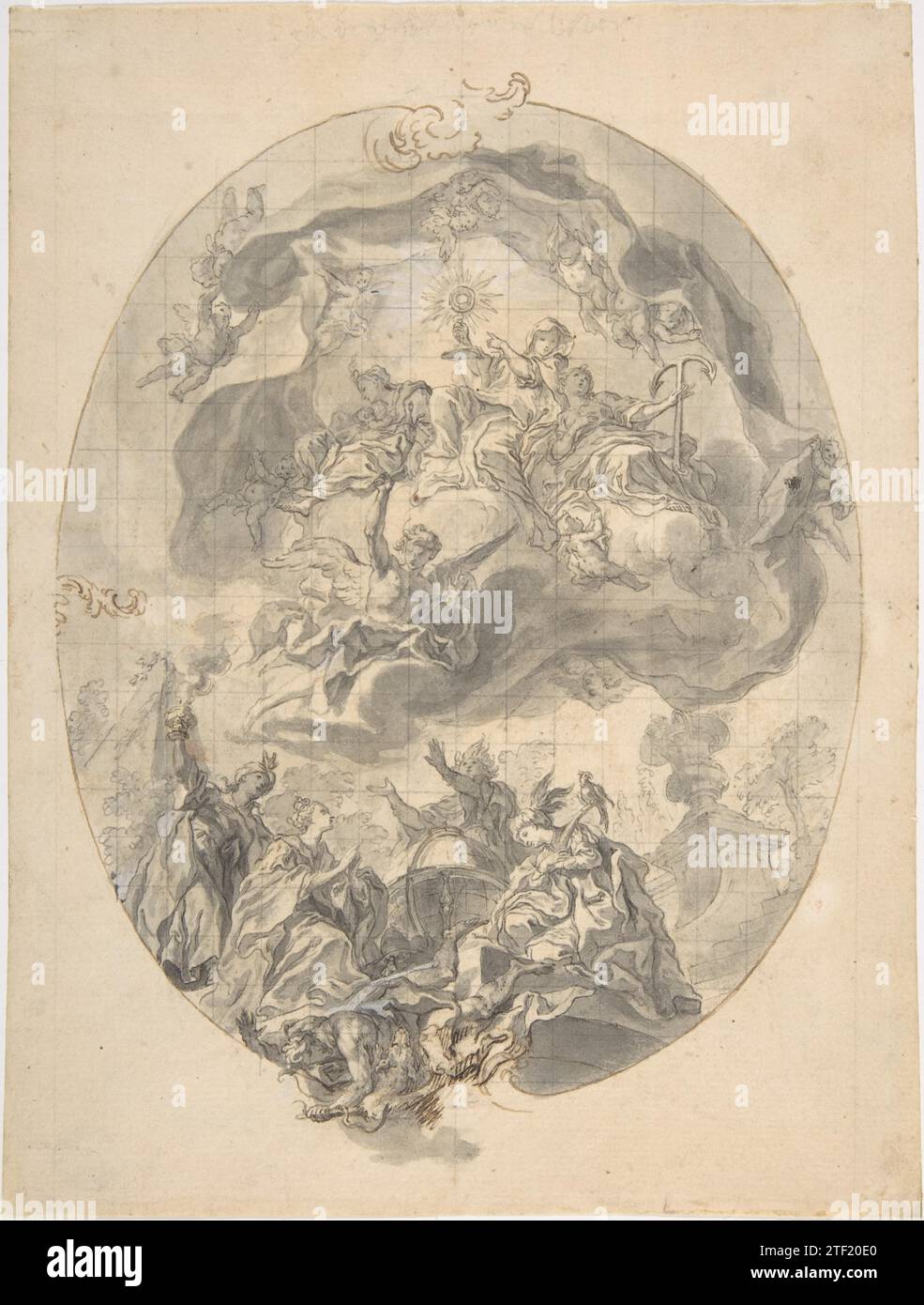Veneration of the Eucharist by the Peoples of the World (Allegories of ...