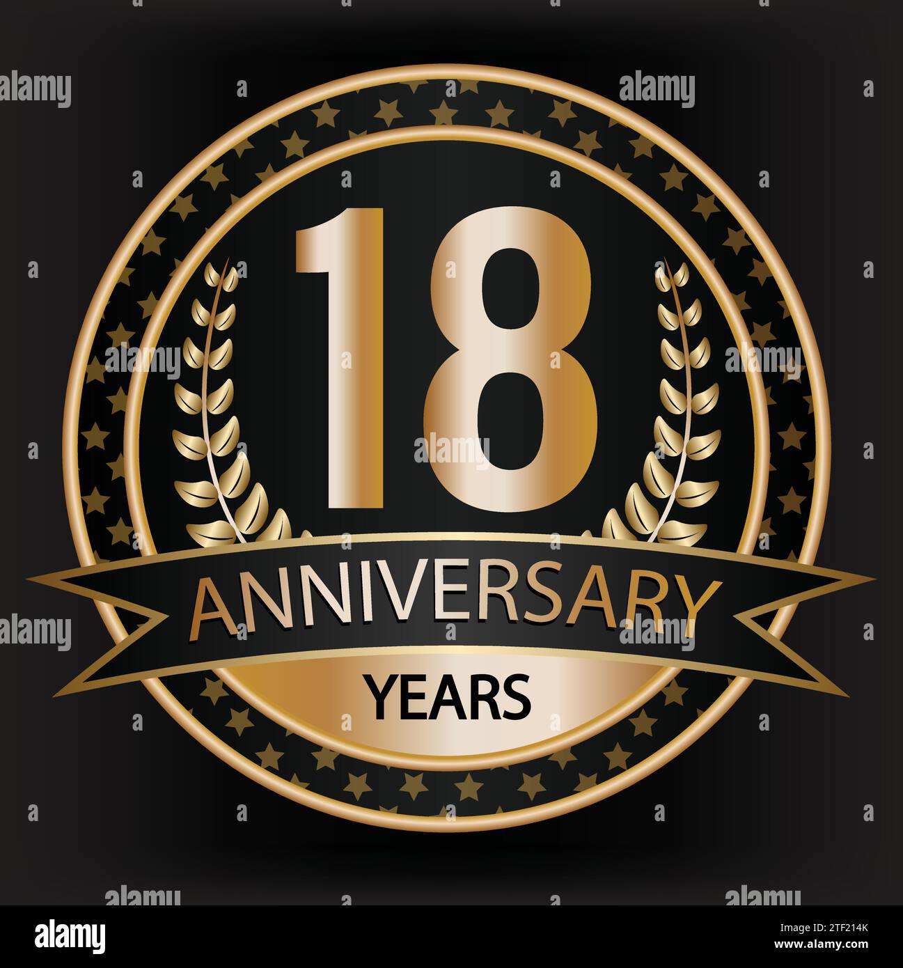 18 th anniversary distinctive stamp Stock Vector Image & Art - Alamy