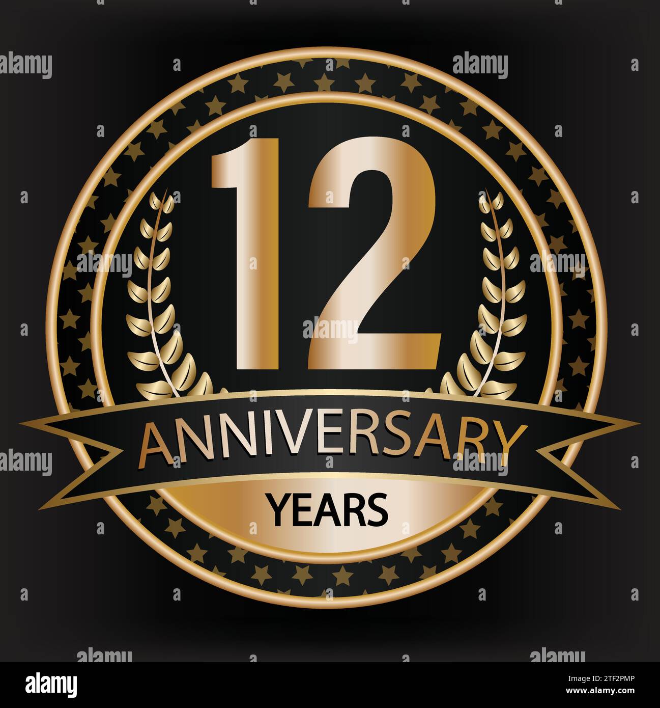 12 years anniversary Stock Vector Images - Alamy