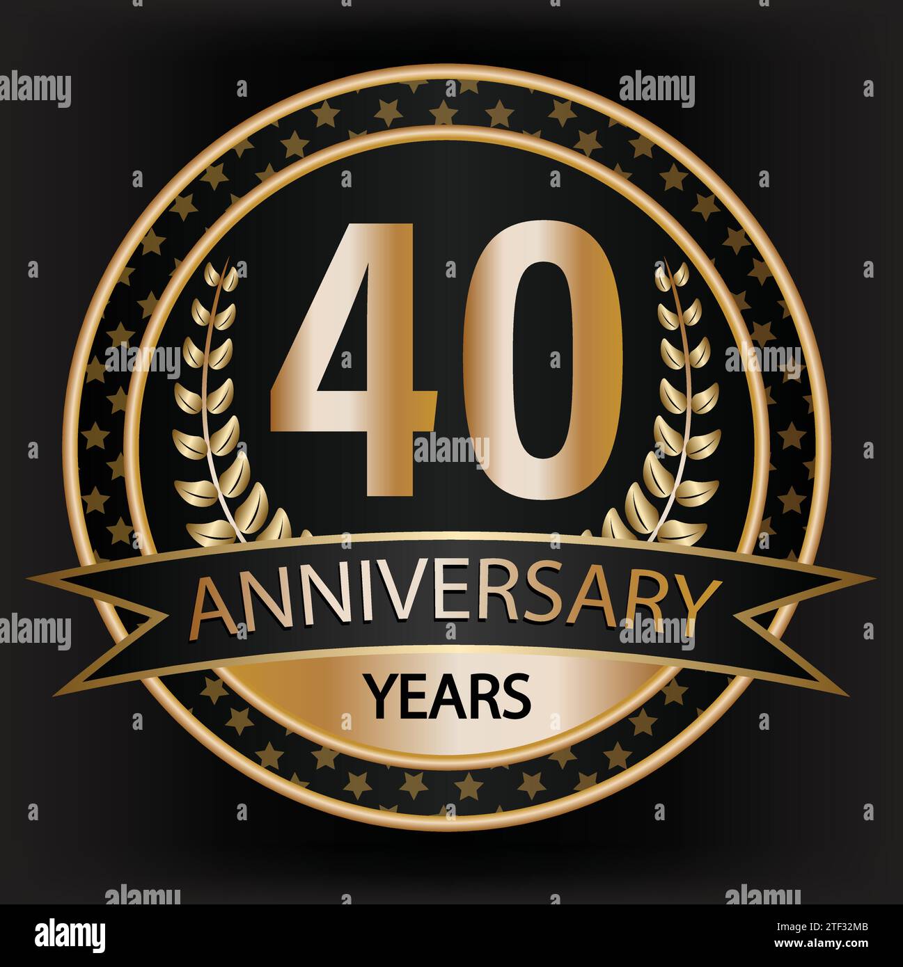 40 th anniversary distinctive stamp Stock Vector Image & Art - Alamy
