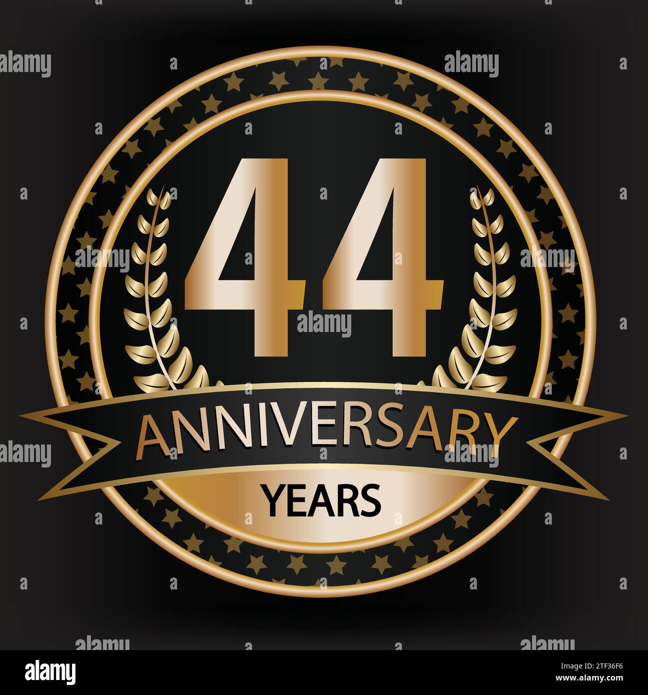 44 th anniversary distinctive stamp Stock Vector Image & Art - Alamy