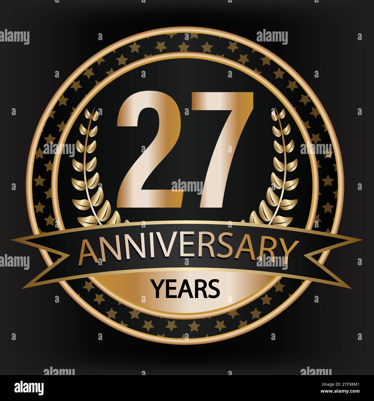 27 th anniversary distinctive stamp Stock Vector Image & Art - Alamy