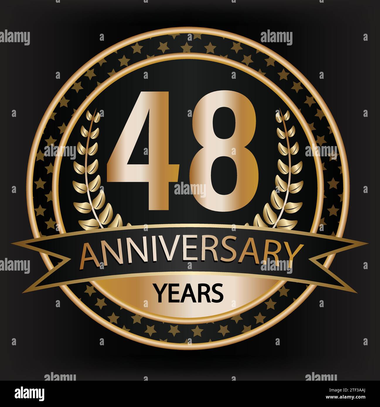 48 th anniversary distinctive stamp Stock Vector Image & Art - Alamy